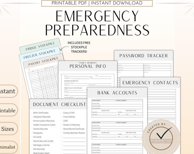 Printable Emergency Preparedness Binder | Emergency Preparedness ...