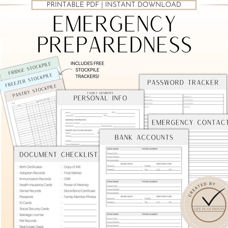 Emergency Preparedness Binder - Etsy