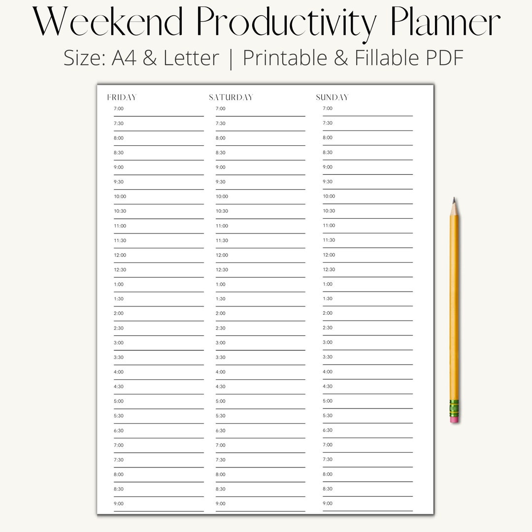 Weekend Getaway Planner Weekend Planner Weekend - Etsy