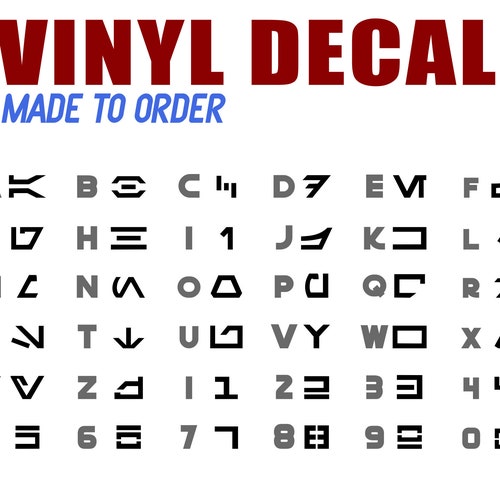 Personalized Star Wars Inspired Aurebesh Lettering Vinyl - Etsy