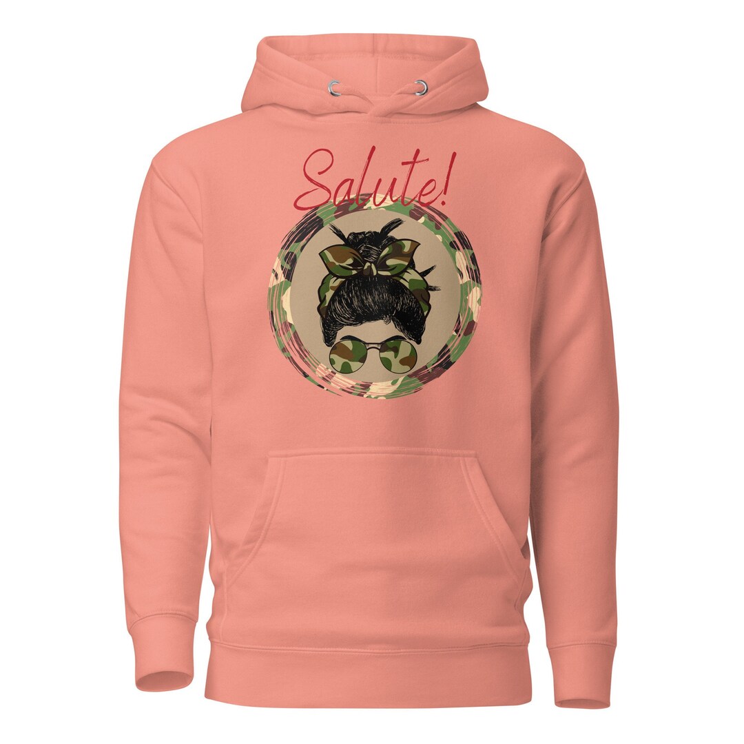 Camo Messy Bun Salute to Women Unapologetic, Boss Lady, Mom Life, Mess ...