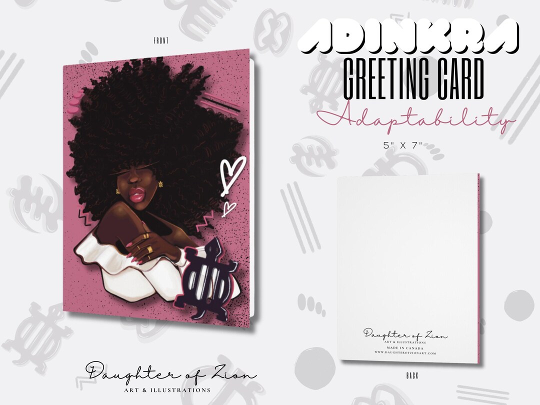 Adinkra | Adaptability | Greeting Card| Gift| Afro Inspired Art ...