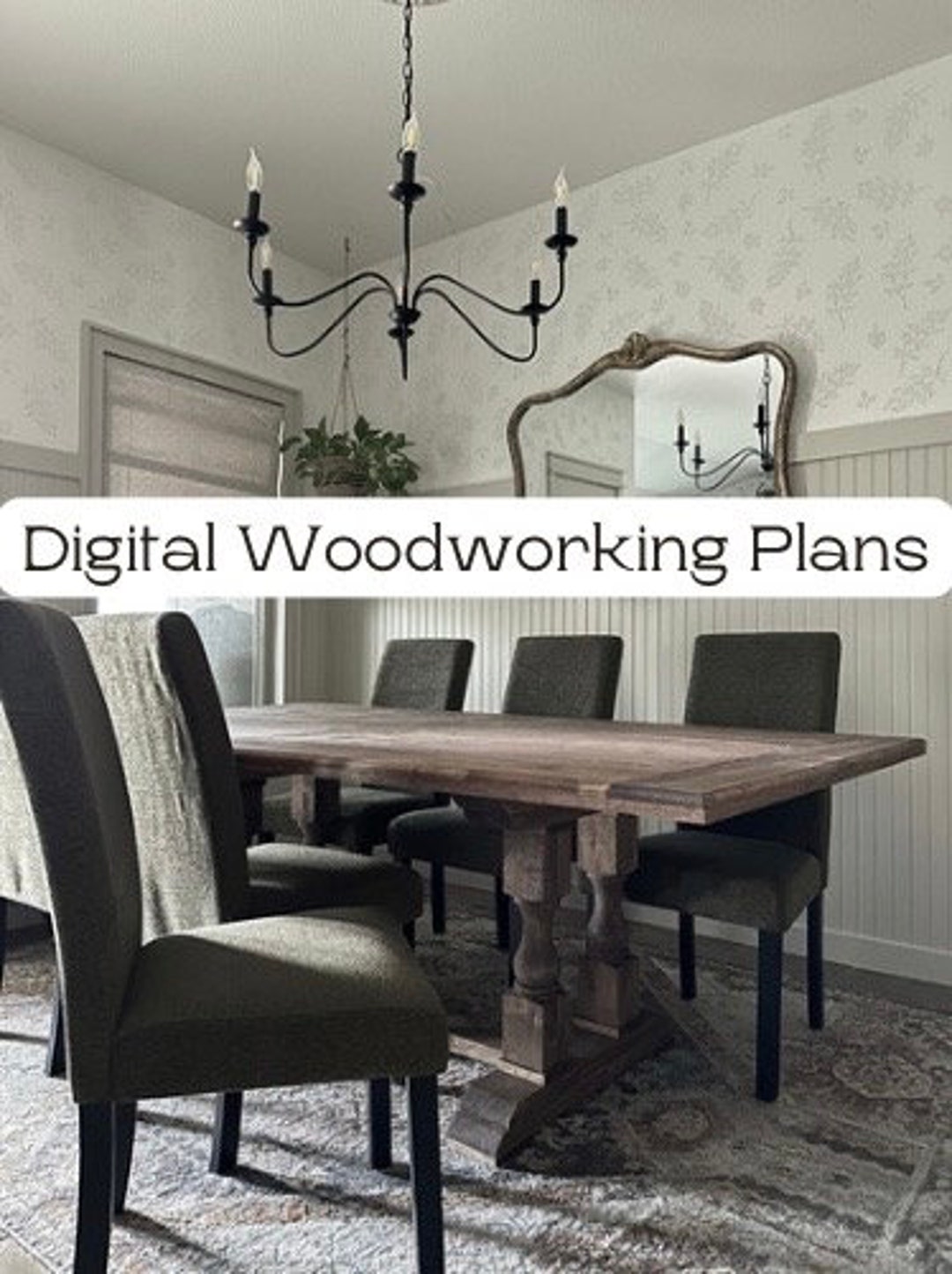 DIY Traditional/farmhouse Dining Table Building Digital Woodworking ...