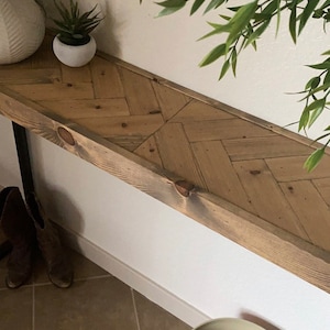 Herringbone Entryway/sofa Table Digital Woodworking Plans - Etsy