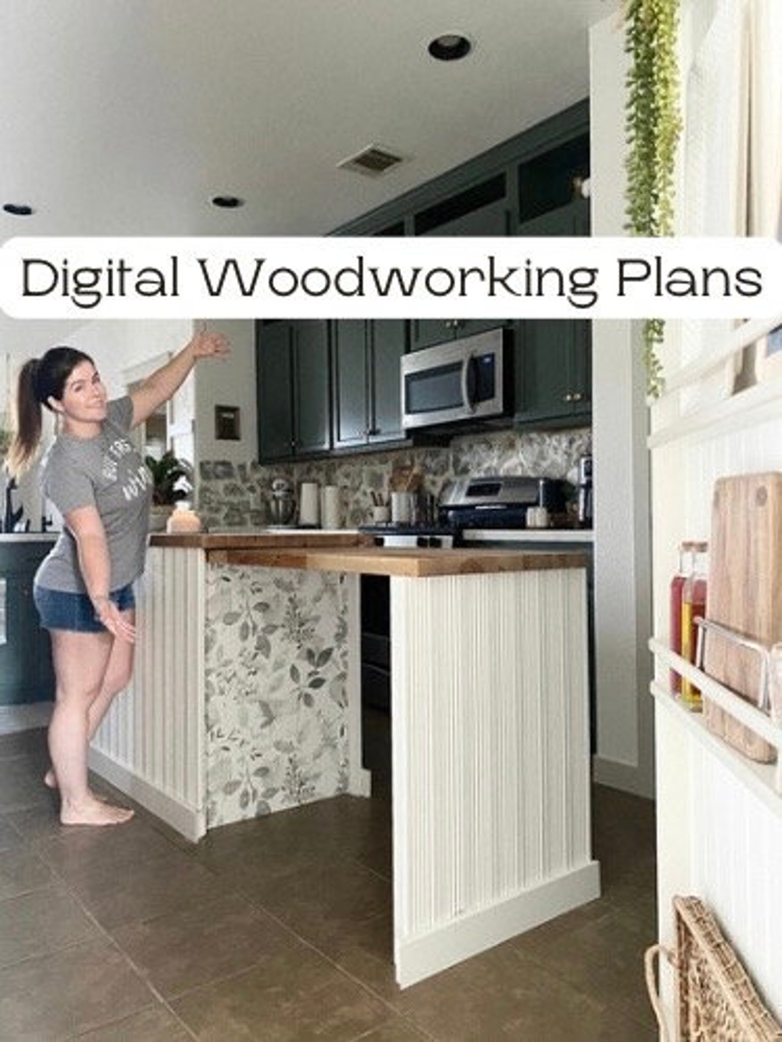 Expandable Kitchen Island Digital Woodworking Plans - Etsy