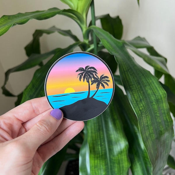 Palm Trees Sticker - Etsy