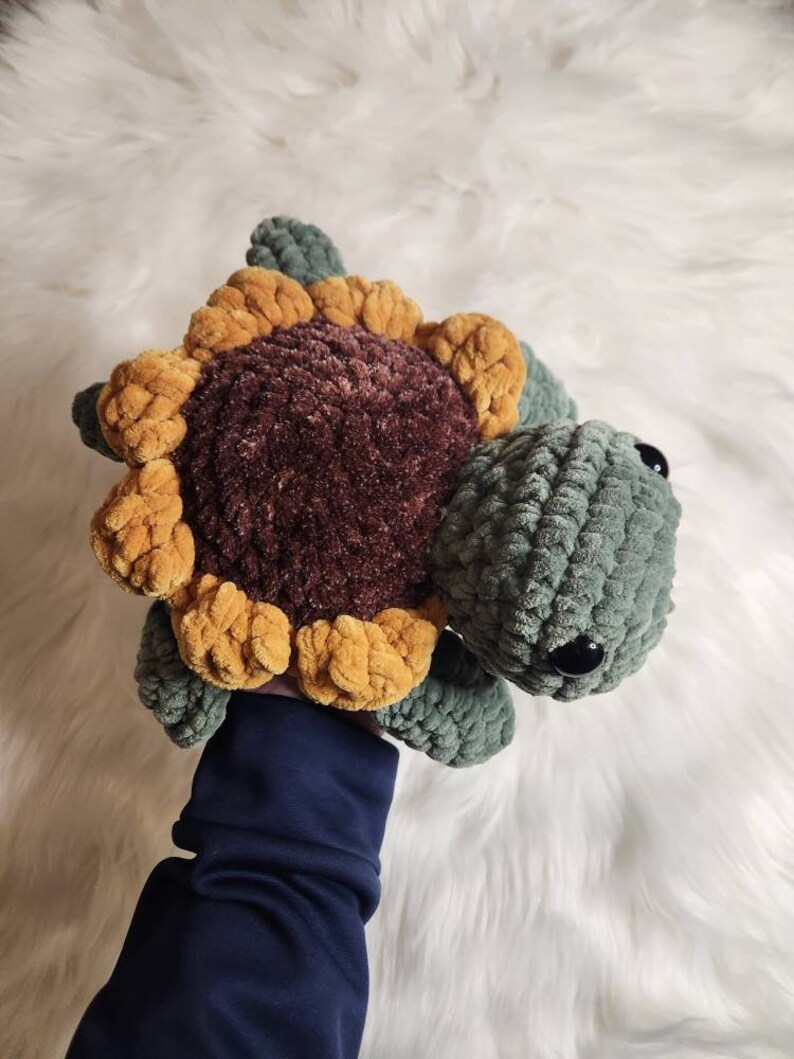 Crochet Sunflower Turtle Large Sunflower Sea Turtle Turtle - Etsy