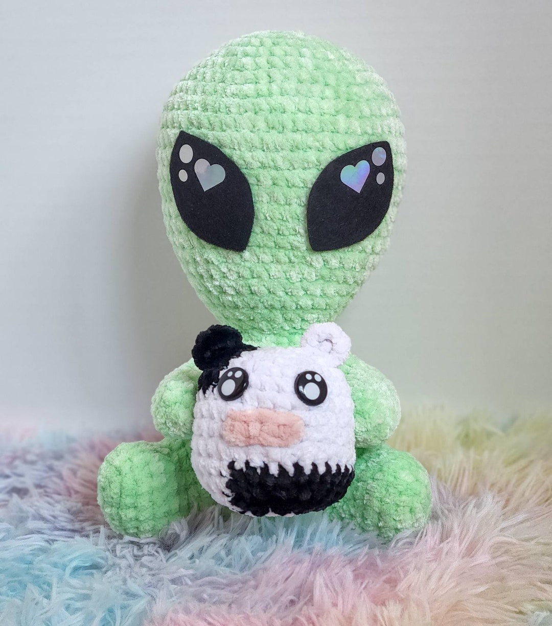 Crochet Cosmo the Alien Plushie, Alien Gifts, Cow Plushie, Alien ...