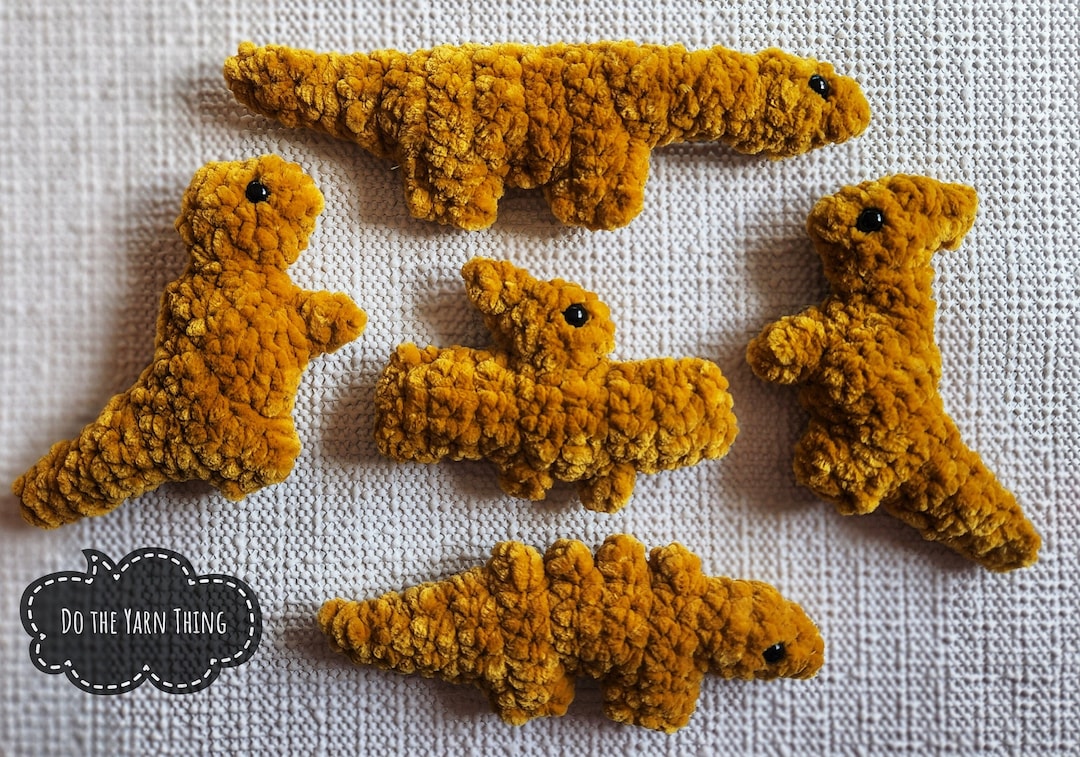 Crochet Dino Nugget Plushies, Dino Nuggies, Chicken Nugget Plushies, T ...