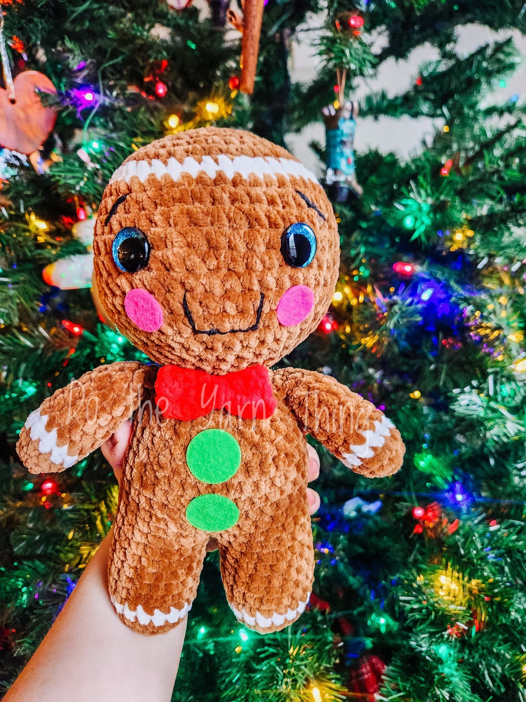 Gingerbread Man Plushie, Crochet Gingerbread Man, Christmas Stuffed ...