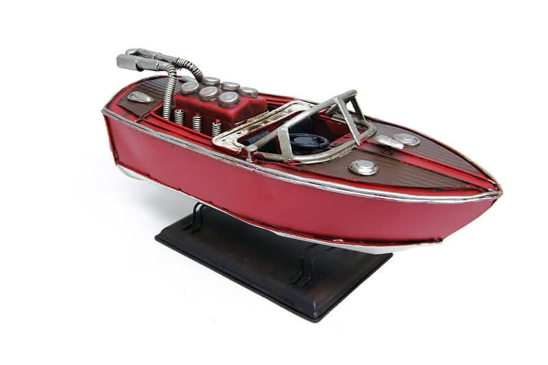 Decorative Metal Speed Boat, Handmade Metal Boat, Office and Home ...