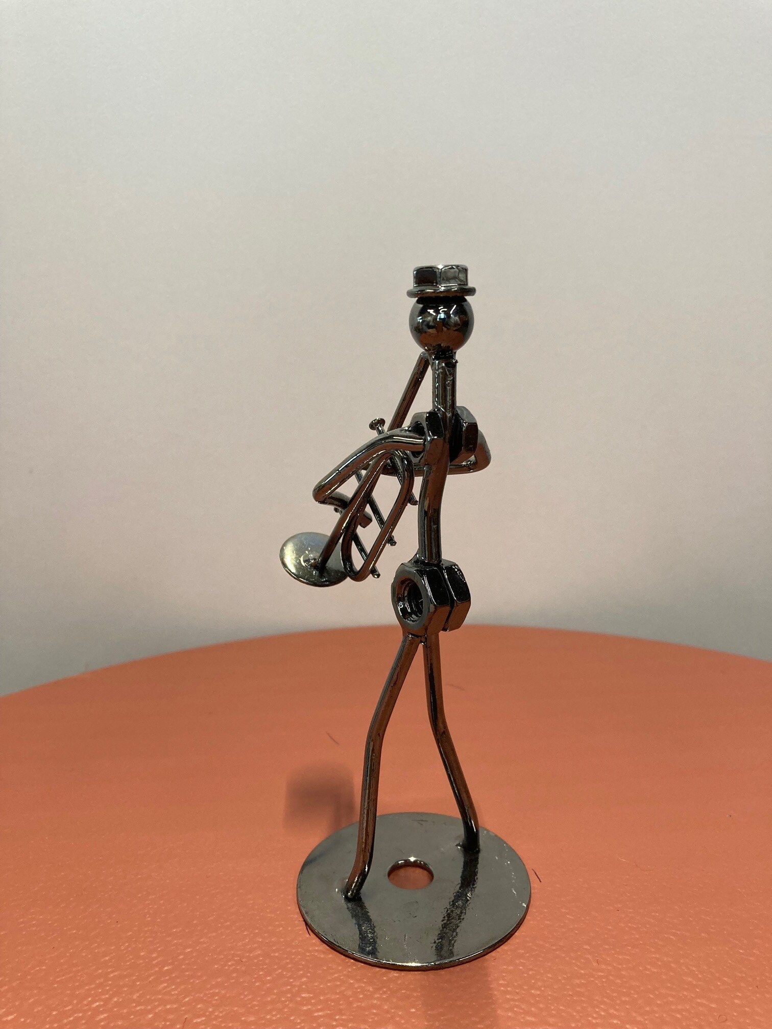 Metal Sculpture Man,trombone Model, Recycled Art, Gift for Man, Music ...