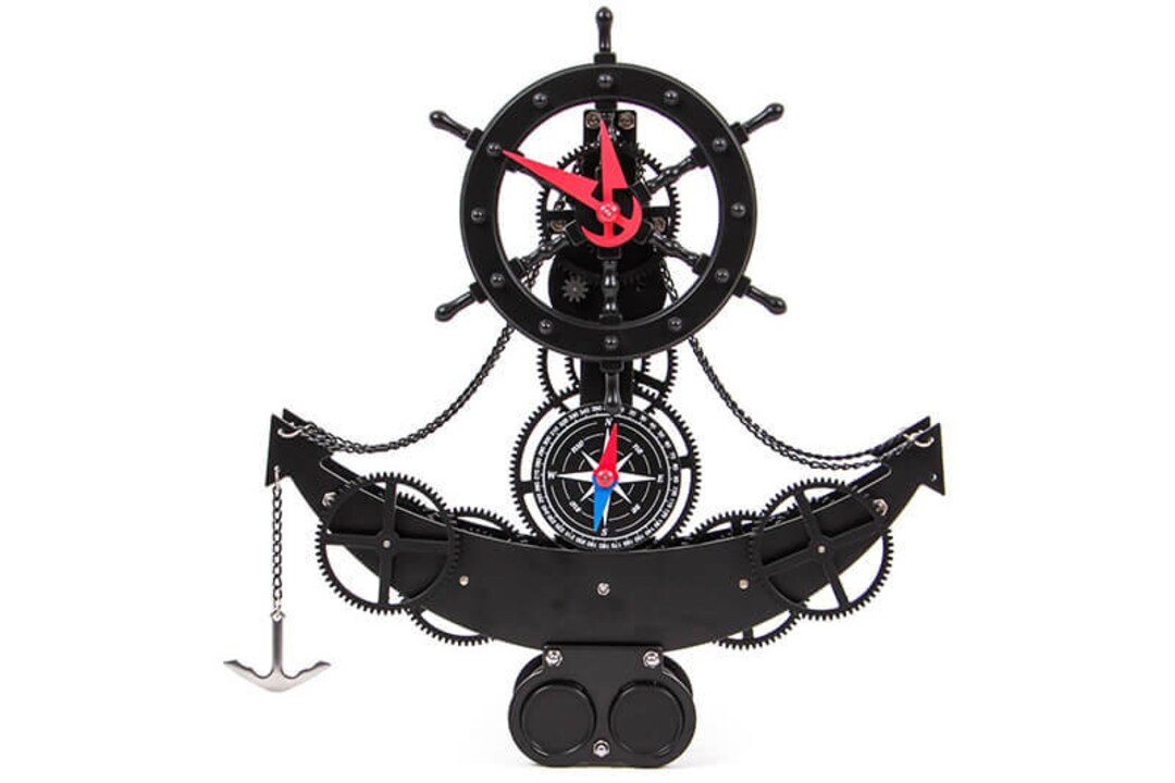 Metal Anchor Sailor Clock, Handmade Watch, Desk and Wall Clock, Flip ...