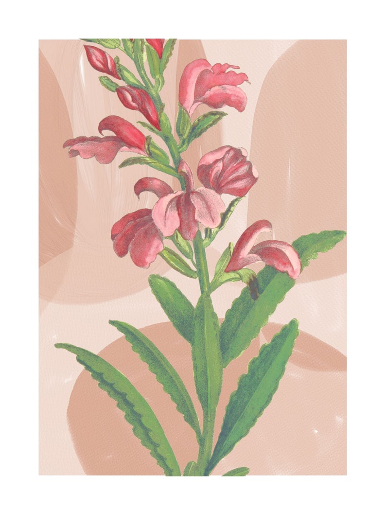 Digital Floral Wall Art - Etsy