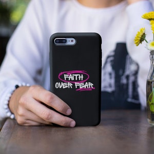 Faith Over Fear Christian Phone Case Grunge Christian Cover Jesus ...