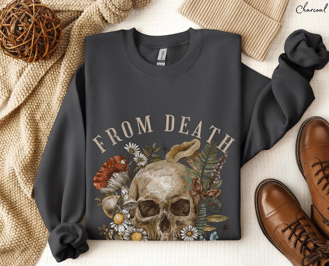 Floral Skull Christian Sweatshirt Gothic Skeleton Hoodie Punk Goth ...