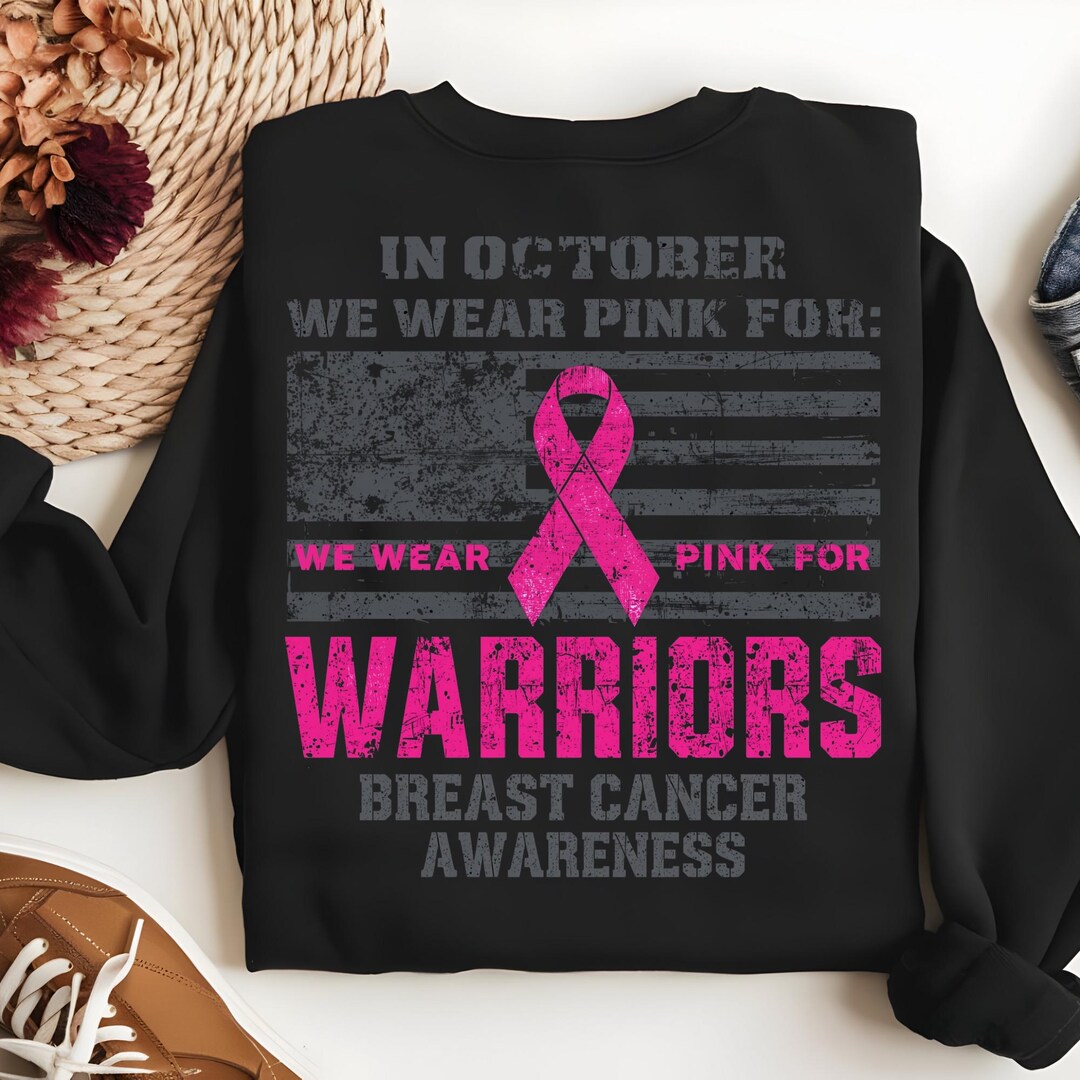 Breast Cancer Awareness Pink Ribbon American Flag PNG SVG (digital ...