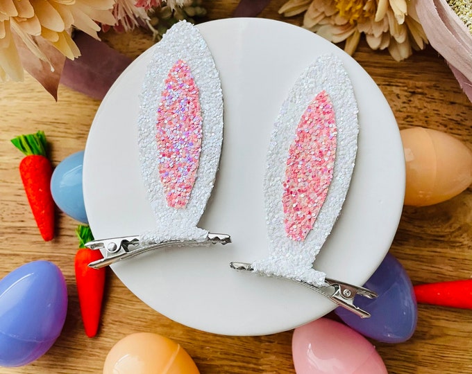 Easter Bunny Ears Hair Clips Clip on Bunny Ears - Etsy