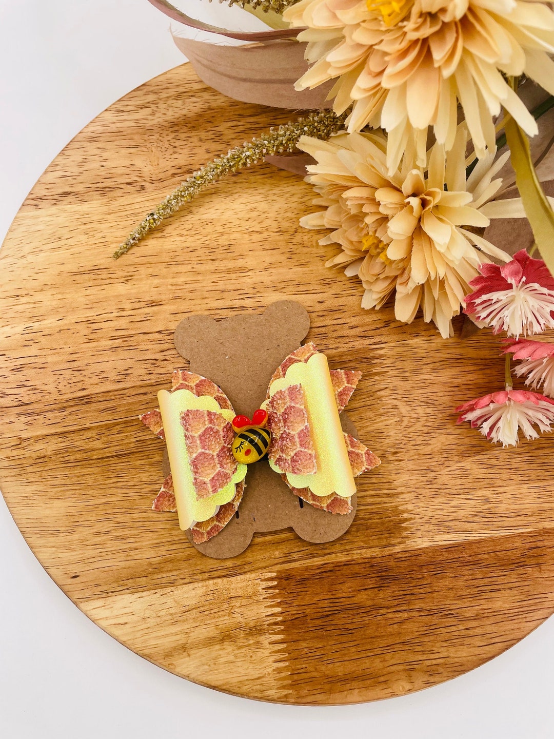 Yellow Bee Hair Bow - Bumblebee Hair Clips for Girls - Bee Birthday ...