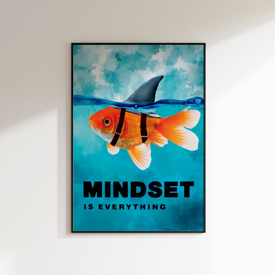 Mindset is Everything Inspirational Wall Art Motivational Poster With ...