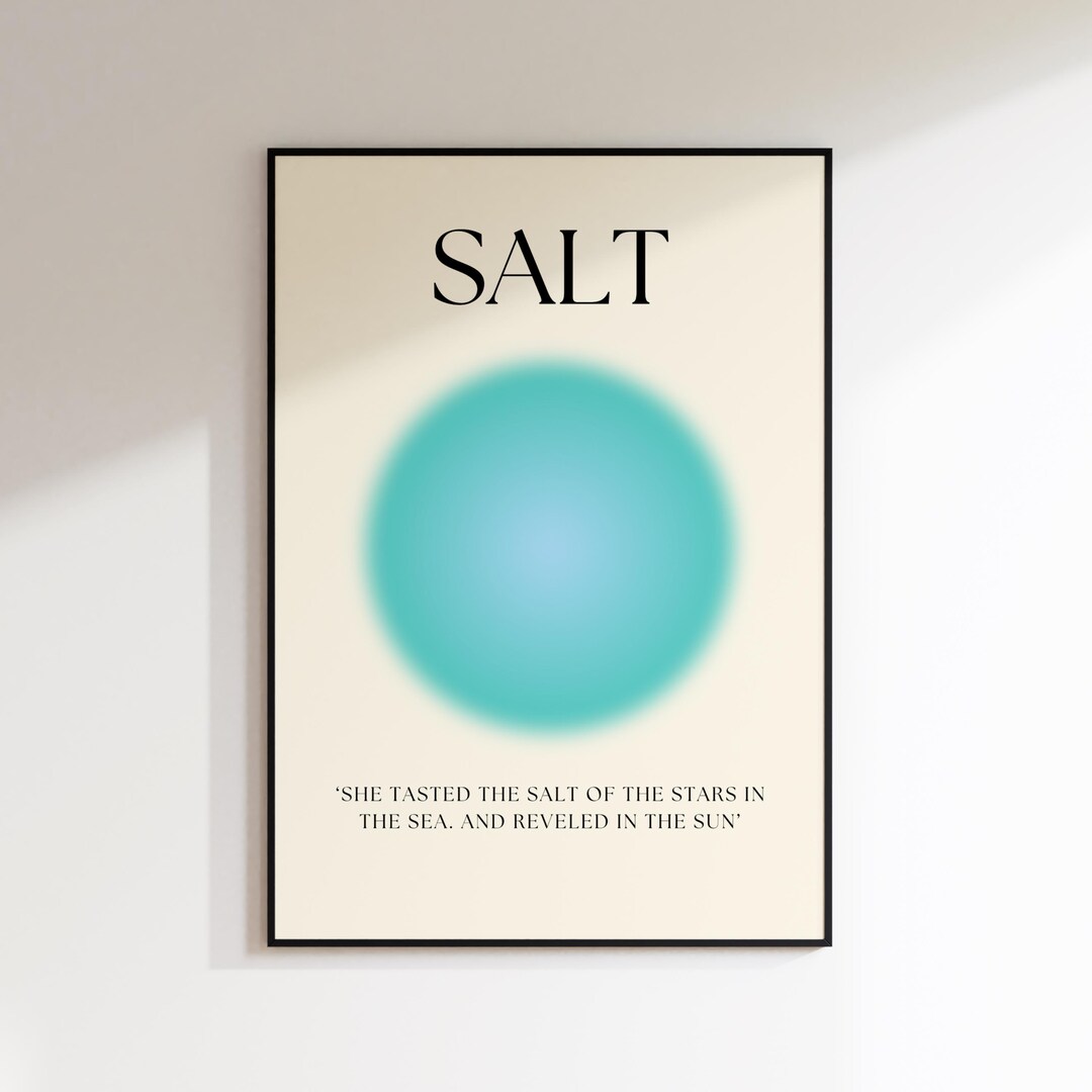 Minimalist Ocean-inspired Wall Art SALT Quote Print Modern Coastal ...