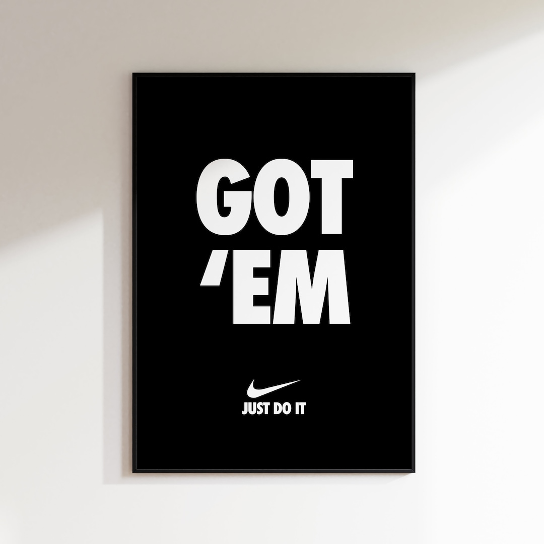 Motivational Quote Poster, Just Do It Poster, Nike Quotes Poster, Nike ...