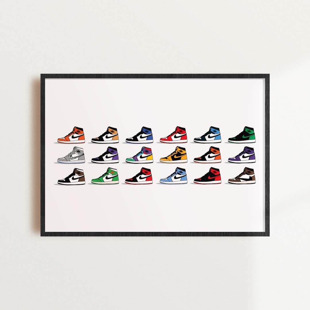 Sneaker Poster, Nike Poster Sneaker Prints, Air Jordan Poster, Air ...