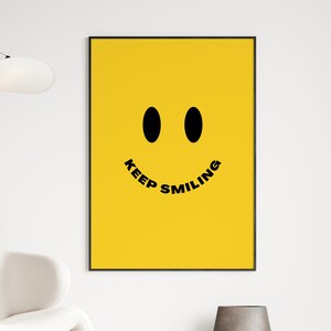 Motivational Quote, Keep Smiling Poster, Home Wall Decor, Motivation ...