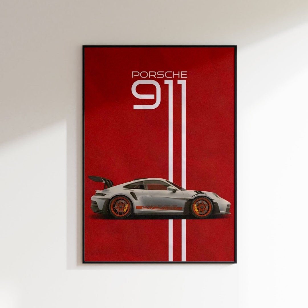 GT3 911 Porsche Poster: Vintage Porsche Prints, Classic & Retro Porsche ...