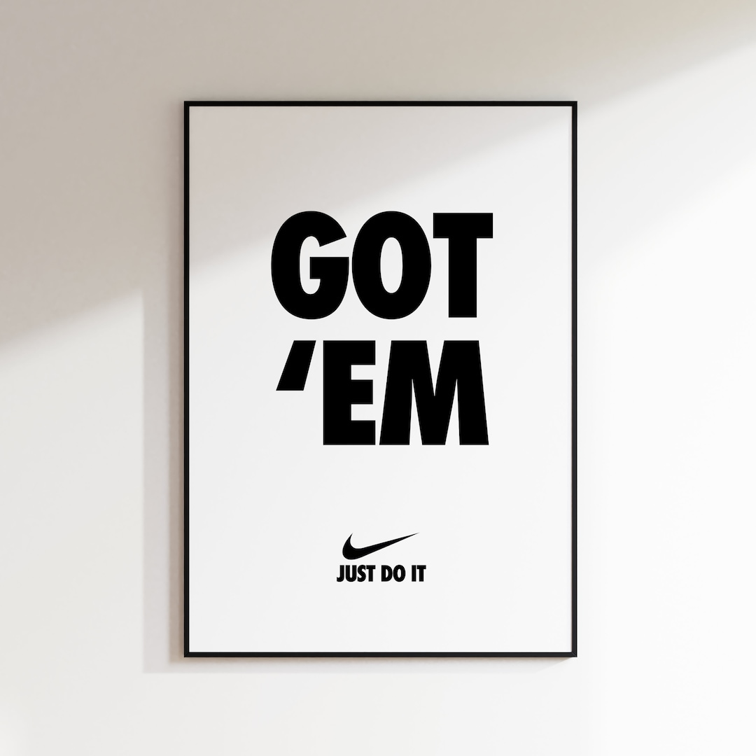 Motivational Quote Poster, Just Do It Poster, Nike Quotes Poster, Nike ...