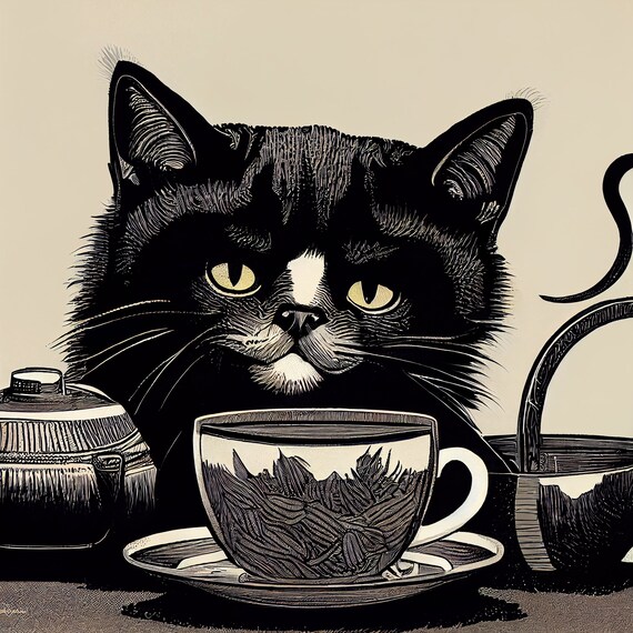 Cats Having Tea