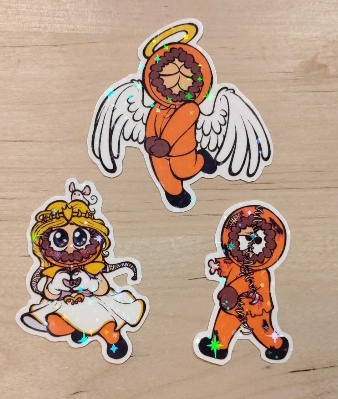 South Park Kenny Stickers angel, Princess, Zombie Kenny - Etsy