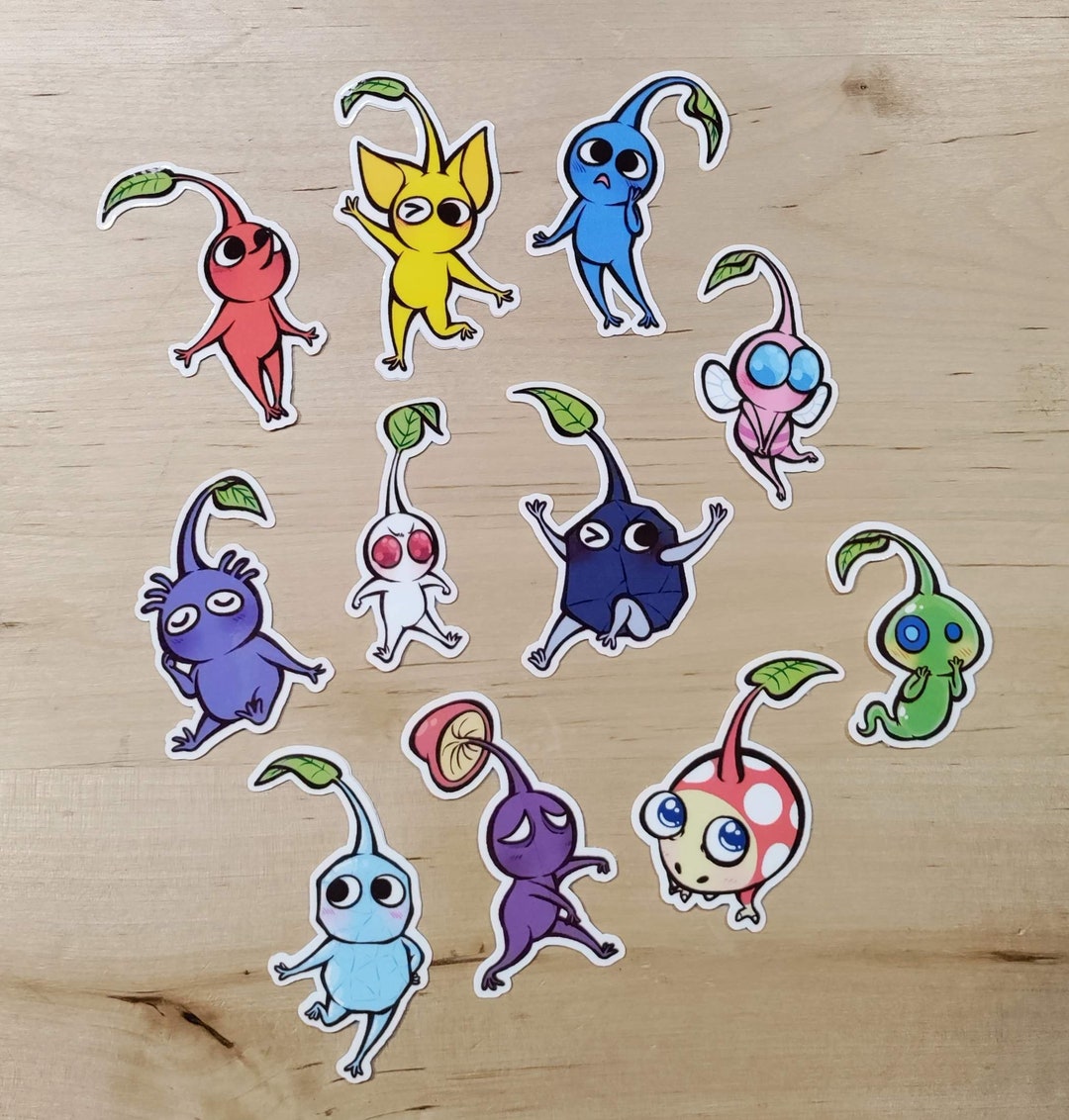 Pikmin Giant Sticker Set (all Eleven Pikmin Types) - Etsy