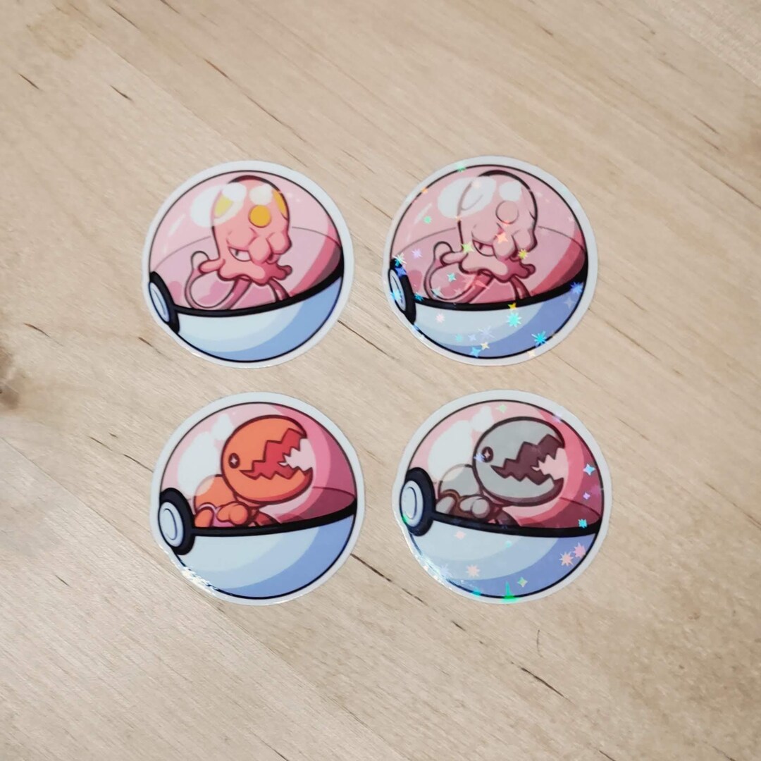 Pokespe-style Ground Type Sticker Set (2 Designs + Shiny Variations) - Etsy