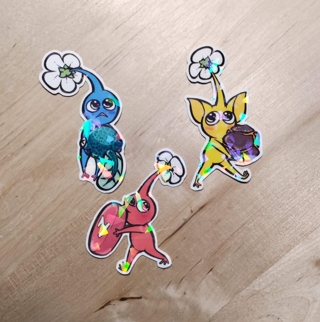 Carrying Pikmin (red, Yellow, Blue Pikmin Stickers) - Etsy