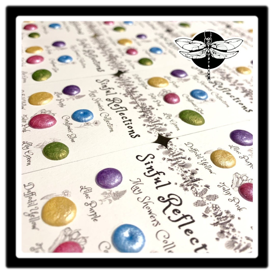 Watercolor Dot Cards Mica Watercolor Sample Dot - Etsy