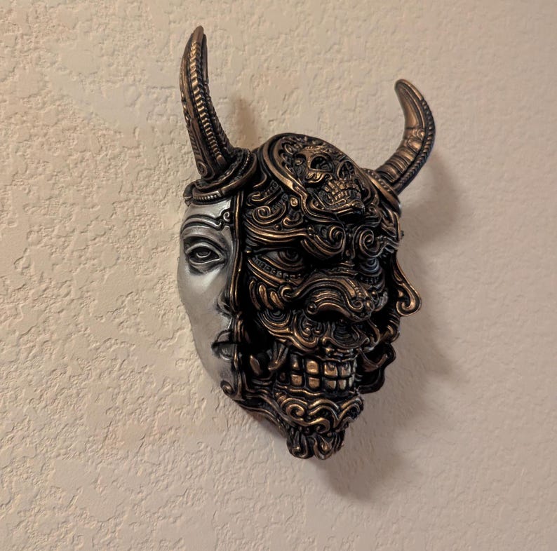 Exquisite Oni Mask Wall Decoration - Etsy