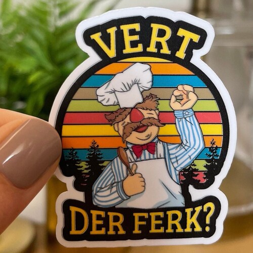 Vert Der Ferk Swedish Muppets Vinyl Sticker Vinyl Decal - Etsy