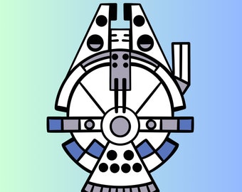 Star Wars Millennium Falcon Cut File Format in Svg, Eps, Png, Dxf and ...