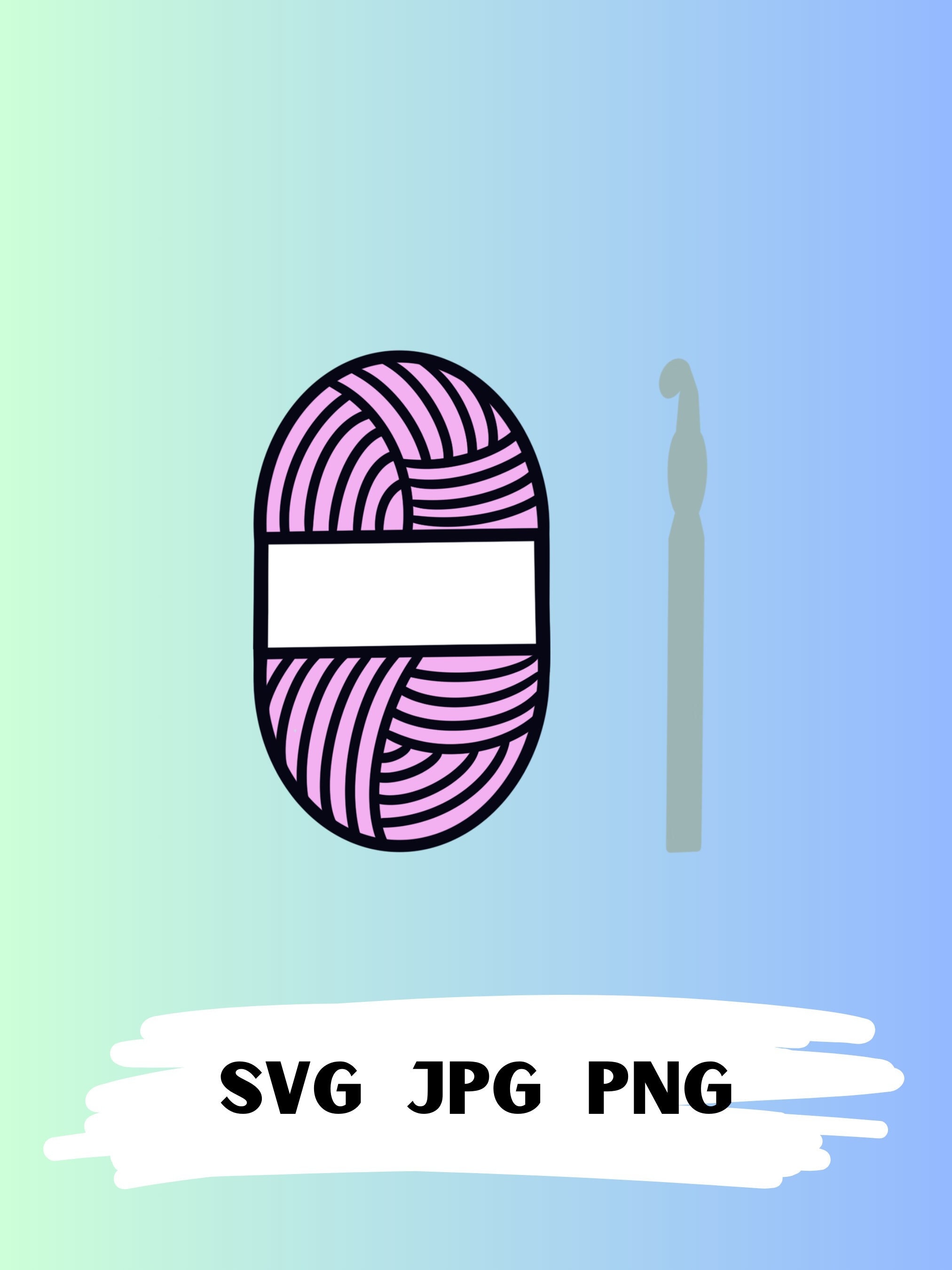 Yarn and Crochet Hook SVG File/ JPEG/ PNG - Etsy