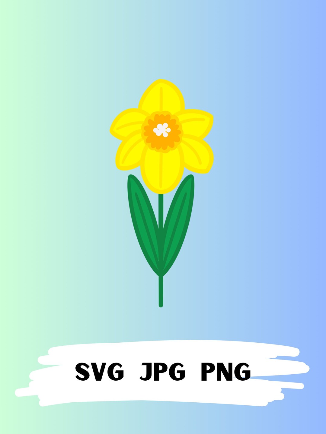 Daffodil SVG File/ JPEG/ PNG - Etsy