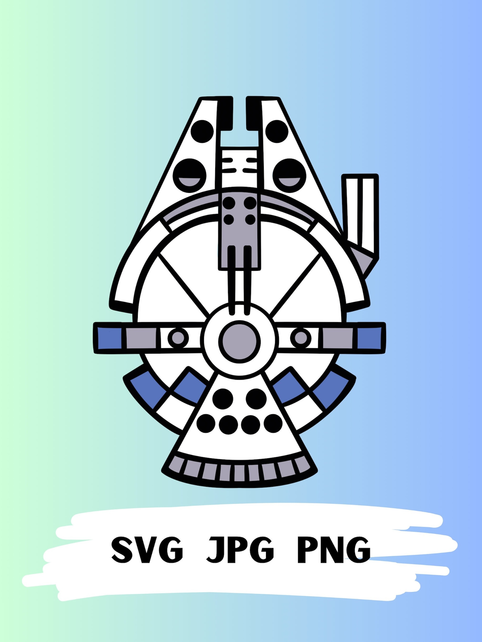 Star Wars Millennium Falcon SVG File/ JPEG/ PNG - Etsy