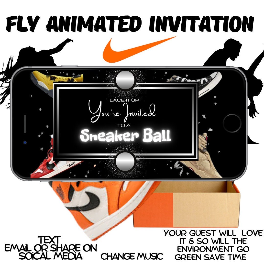 Sneaker Ball Invitation- Sneaker Birthday - Sneaker Ball Birthday Party ...
