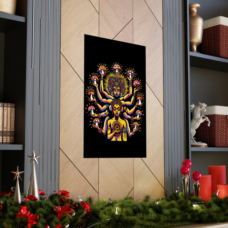 Psychedelic Mushroom Poster - Etsy