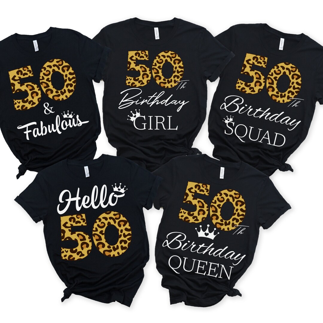 50th Birthday Shirt, Group Shirts, 50th Birthday Shirt, 50 and Fabulous ...