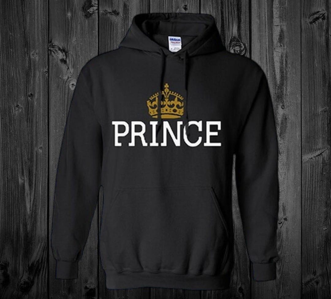 Youth Prince and Princess Crown Designs Hood Pull Over, Matching Family ...