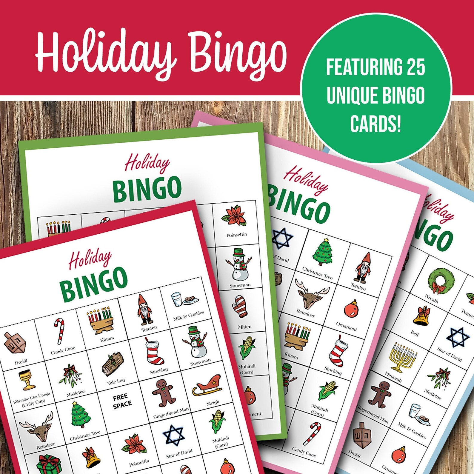 Printable Multicultural Holiday Bingo Instant Download - Etsy