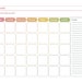 Printable Blank Calendar Rainbow Instant Download - Etsy