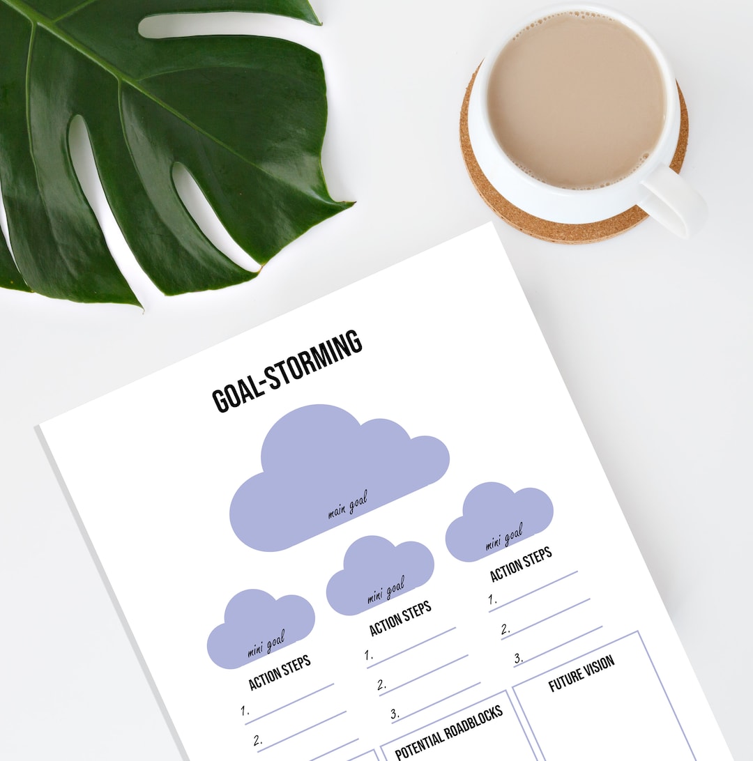 Goal Tracking Worksheet Instant Download - Etsy