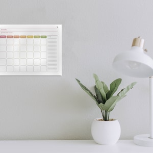 Printable Blank Calendar Rainbow Instant Download - Etsy